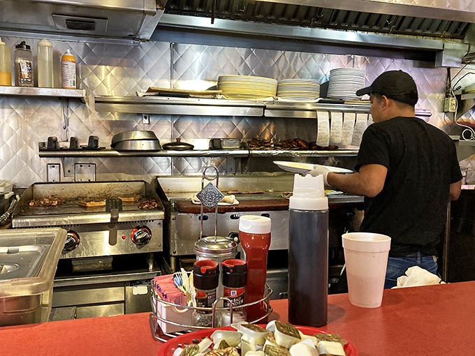 Where the magic happens&mdash;the grill master orchestrating a symphony of sizzles and spatula flips.