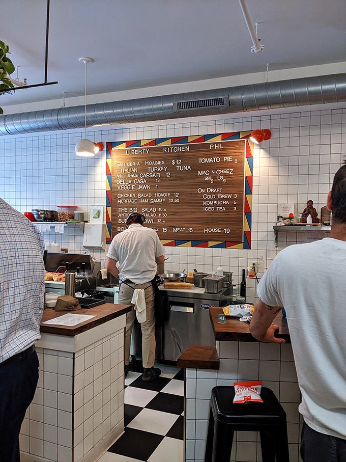 The open kitchen layout lets you witness the careful construction of each hoagie &ndash; transparency you can taste.