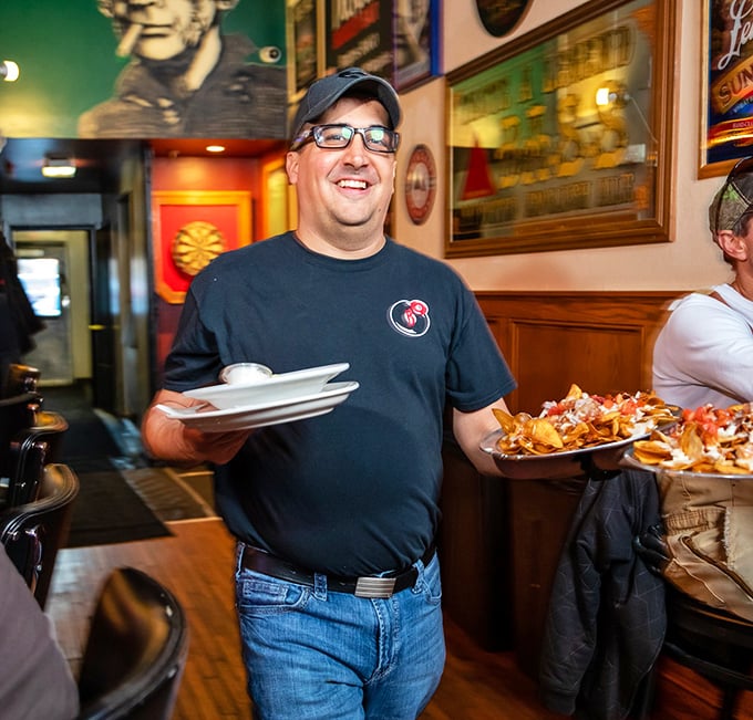 The genuine smile says it all &ndash; when your server arrives carrying plates this appetizing, you know you've chosen the right restaurant.