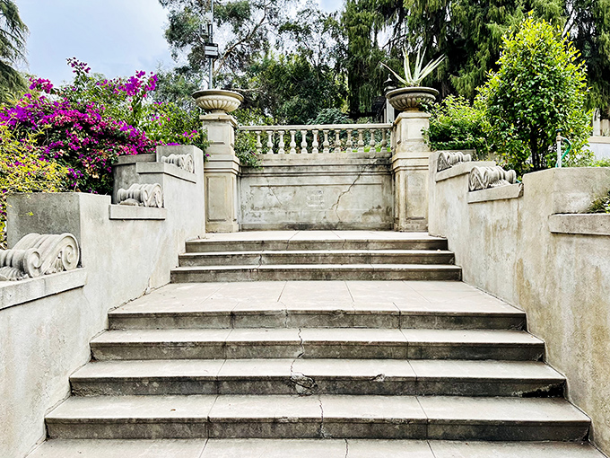 Stone steps that have witnessed more wedding photos and quincea&ntilde;era portraits than most professional photographers.