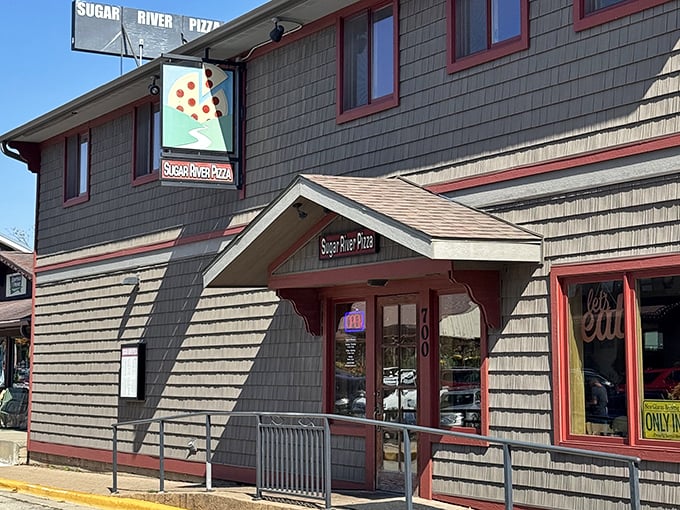 Sugar River Pizza proves that even in America's Little Switzerland, nothing brings people together quite like the universal language of perfect pizza.