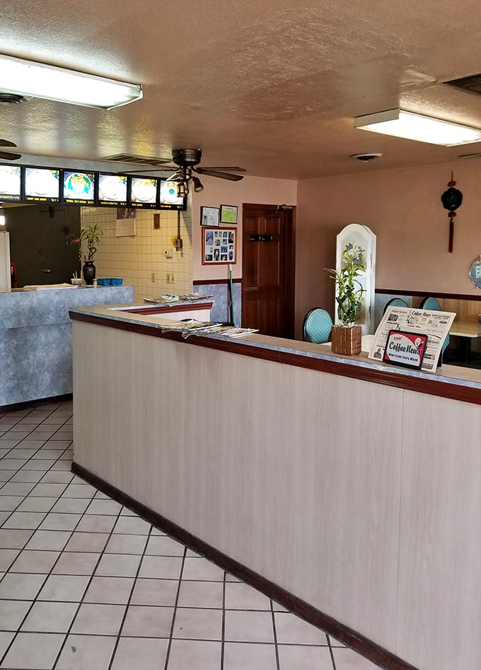 Simple interiors often hide the most authentic flavors&mdash;this unassuming counter has likely witnessed thousands of "mmm" moments from satisfied diners.