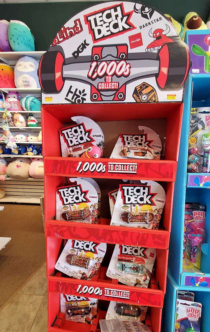 Tech Deck fingerboards stacked high for the tiny skateboarding enthusiast in your life who isn't quite ready for the real four-wheeled version yet.