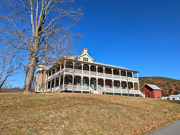 The Inn stands like a grand southern lady overlooking her domain. Those wraparound porches practically demand a glass of sweet tea.