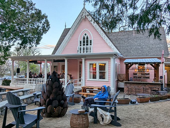 The Pink House glows with Victorian charm, serving up gourmet delights that would make its 19th-century builders proud.