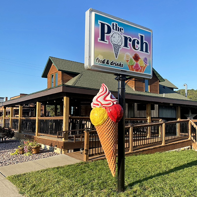 The Porch serves ice cream that demands to be photographed first, then devoured with the enthusiasm of a kid playing hooky. 