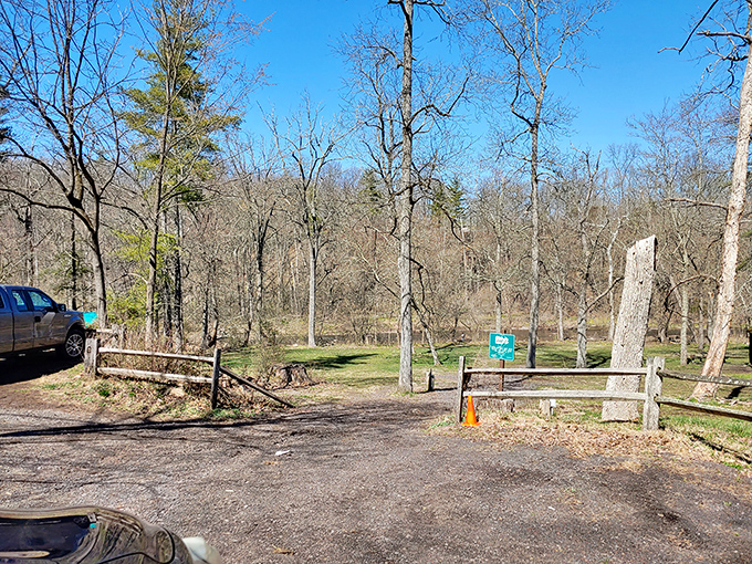 The unassuming entrance to adventure. Your car knows it's about to get a well-deserved rest while you stretch your legs.