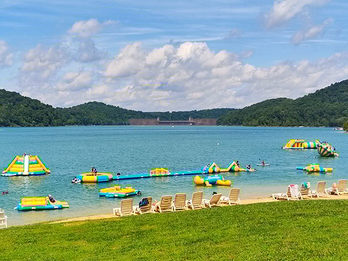 Summer's ultimate playground – inflatable water obstacles that bring out the kid in everyone, regardless of actual age.