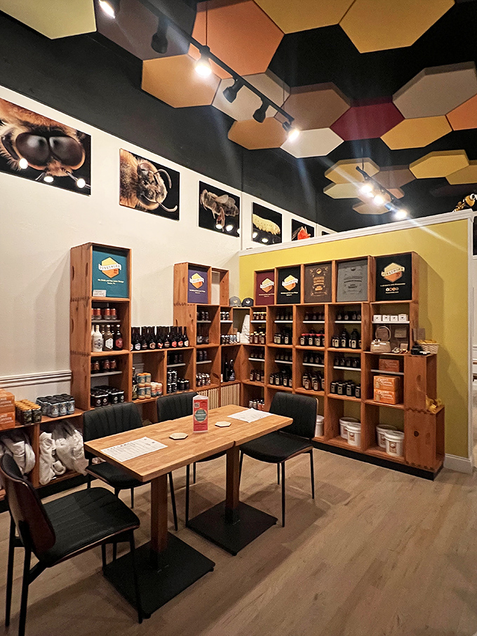 Uncorked's honeycomb ceiling and well-stocked shelves create the perfect atmosphere for discovering your new favorite bottle without wine snobbery.