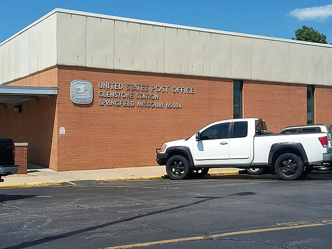 Even post offices in Springfield have character&mdash;this one's probably seen more love letters and tax returns than a romance novelist and an accountant combined.