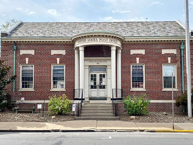 Selinsgrove's post office could give master classes in dignified brick architecture. Even bills look better when delivered from this building.