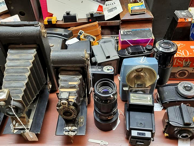 Vintage cameras that captured memories before smartphones made everyone think they're professional photographers with filters and hashtags.