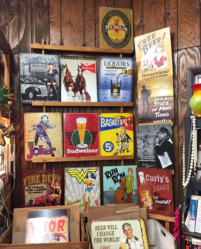 Vintage advertising that reminds us beer has always promised more than it delivers. That Wonder Woman sign would make any rec room 50% cooler instantly.