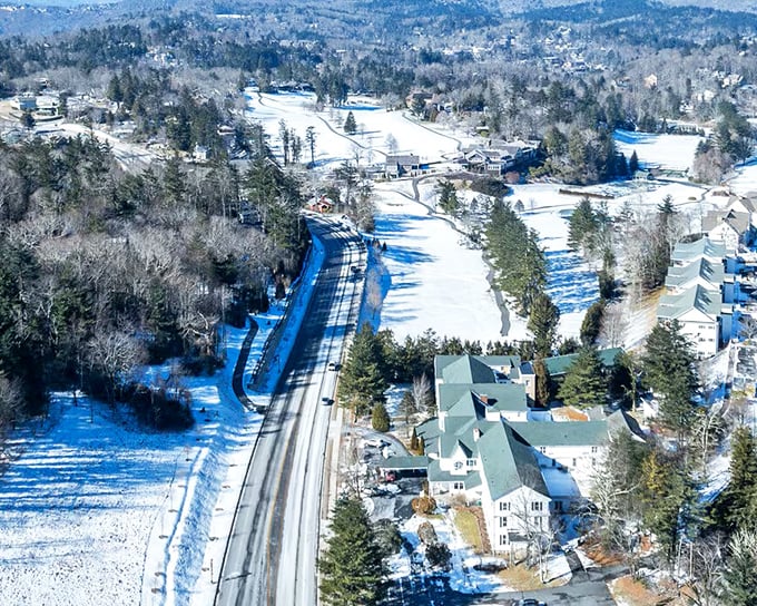 Winter transforms Morganton into a postcard-perfect scene where snow-dusted roads wind through neighborhoods that could star in a Hallmark movie.