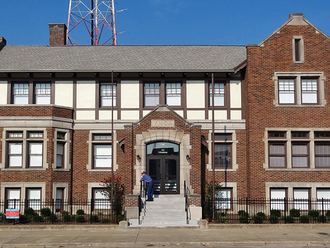 The YMCA building combines Tudor charm with community purpose, offering retirees fitness options without big-city membership prices.