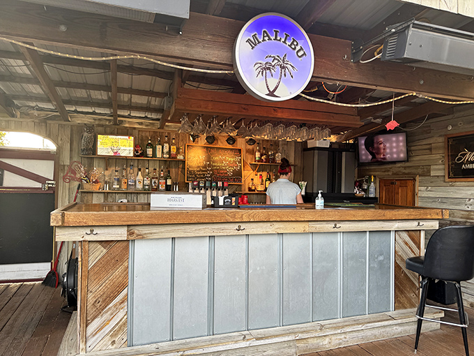 The bar area feels like it was designed by someone who understands that good drinks are about comfort, not pretension.
