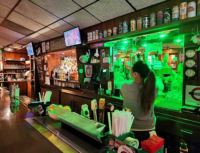 The bar glows green like a beacon guiding hungry sailors home. Many great Chicago stories have started&mdash;and ended&mdash;right here.