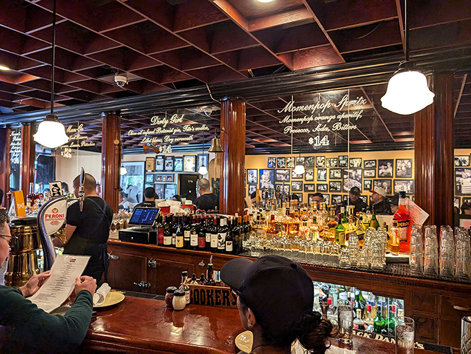 The bar isn't just serving drinks; it's hosting a community of pizza enthusiasts bonded by their love of perfect crust.