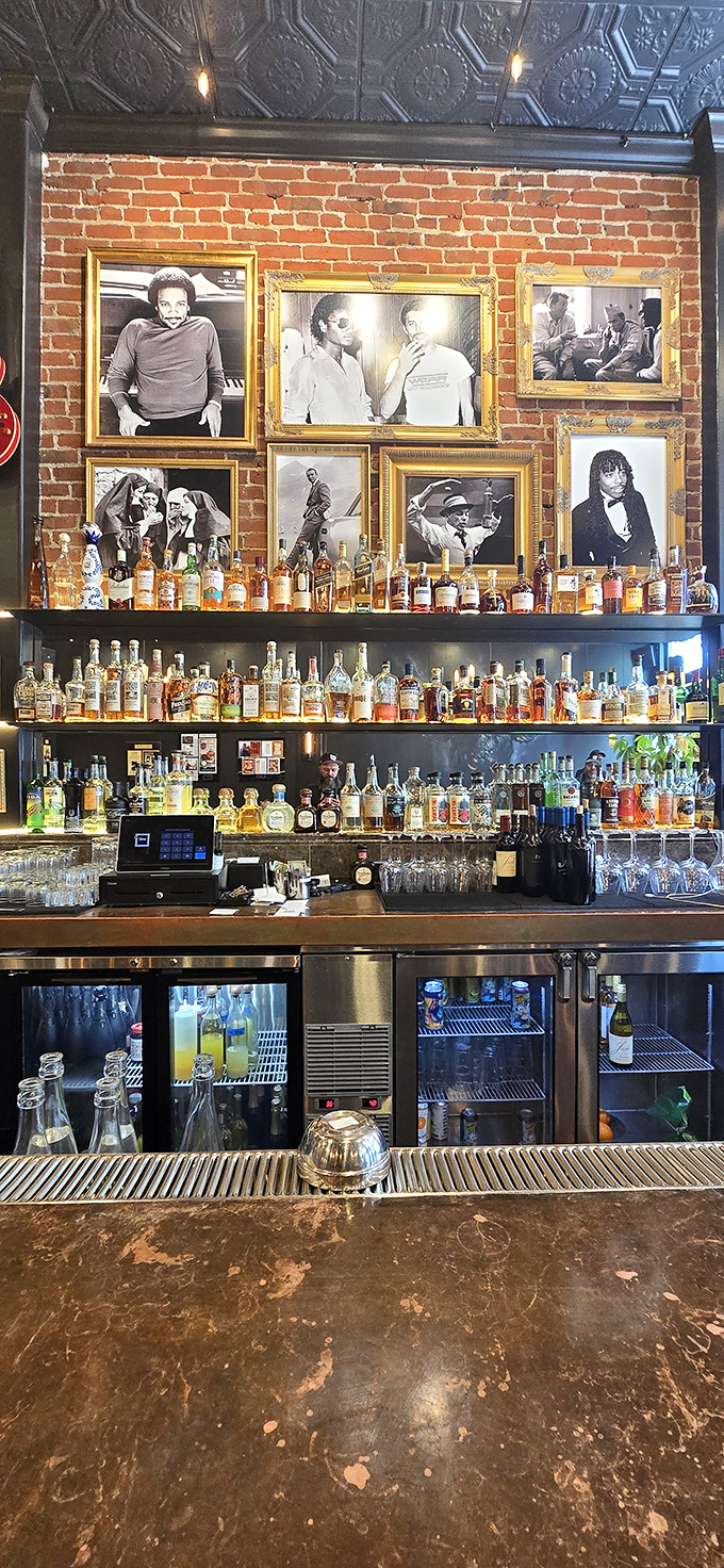 Not just a bar&mdash;a liquid museum with bottles that tell stories and promise adventures. The perfect companion to smoked perfection.