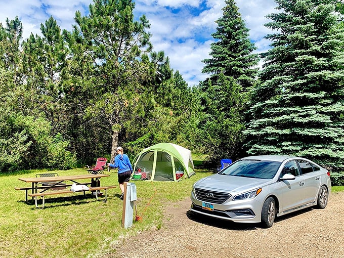 Camping here isn't just pitching a tent&mdash;it's claiming your own slice of paradise between towering pines and endless sky.