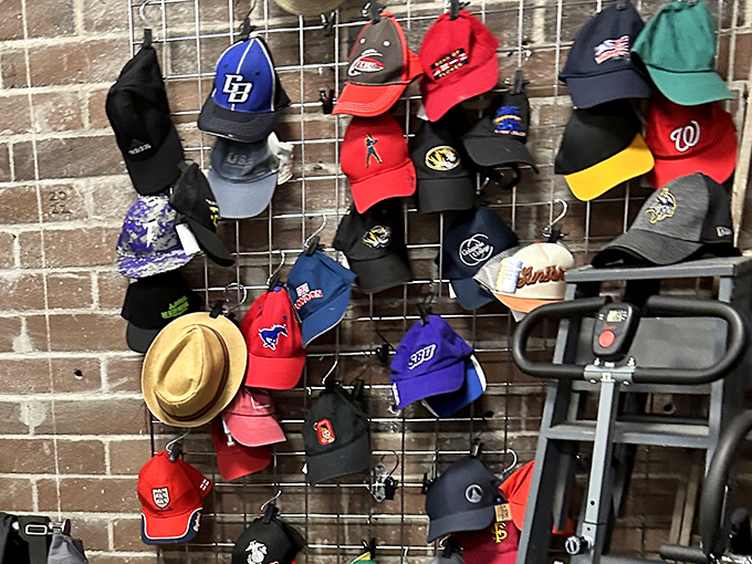Baseball caps displaying more team loyalty than a sports bar during playoffs &ndash; pick your allegiance wisely.