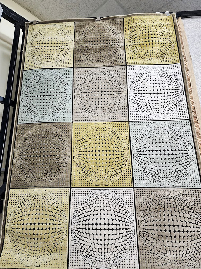 Geometric art or practical floor covering? These perforated panels could be the conversation piece your living room never knew it needed.