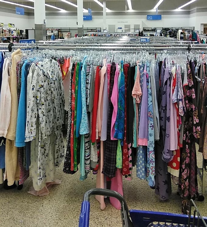 The children's clothing section: where tiny fashionistas find tomorrow's outfits and parents find yesterday's prices.