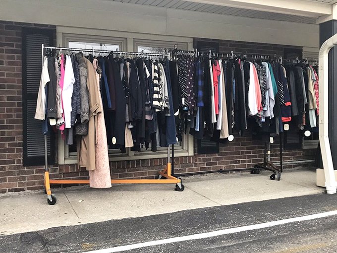 Fashion's version of an all-you-can-eat buffet &ndash; racks upon racks of possibilities extending into the parking lot, beckoning sidewalk shoppers.
