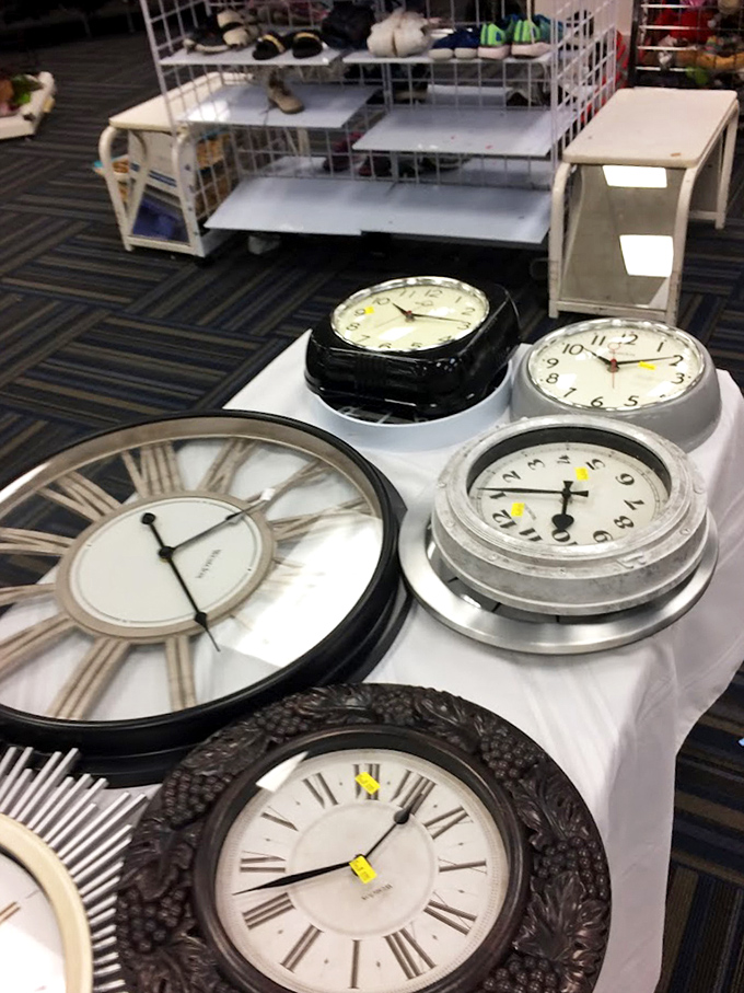 Time stands still in the clock section, where vintage faces and modern minimalism tick away side by side.