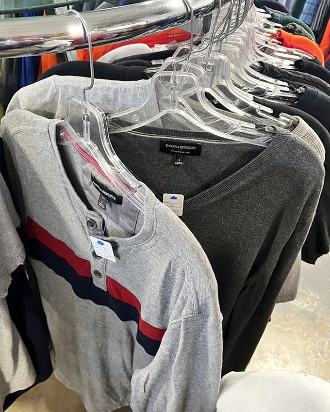 Designer labels without designer prices! That Banana Republic sweater is just waiting for its second act in your fall wardrobe rotation.