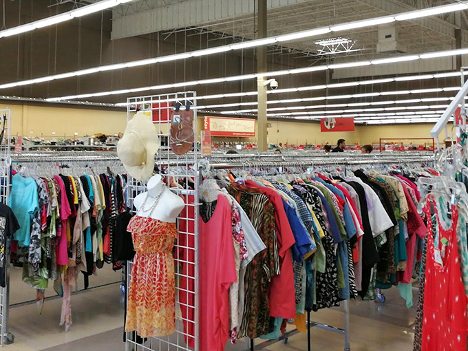 Fashion democracy in action – where designer labels and everyday brands hang side by side, waiting for their next chance to shine.