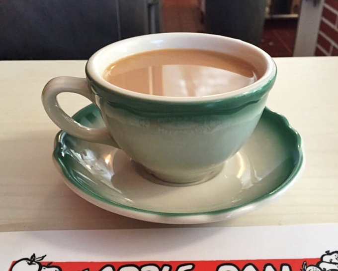 Morning coffee in classic diner china—because some rituals deserve proper vessels, not paper cups.