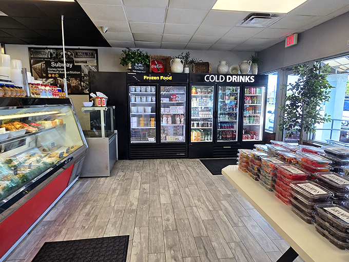 Cold drinks lined up like soldiers ready for duty, because Florida heat waits for no one, not even breakfast enthusiasts.