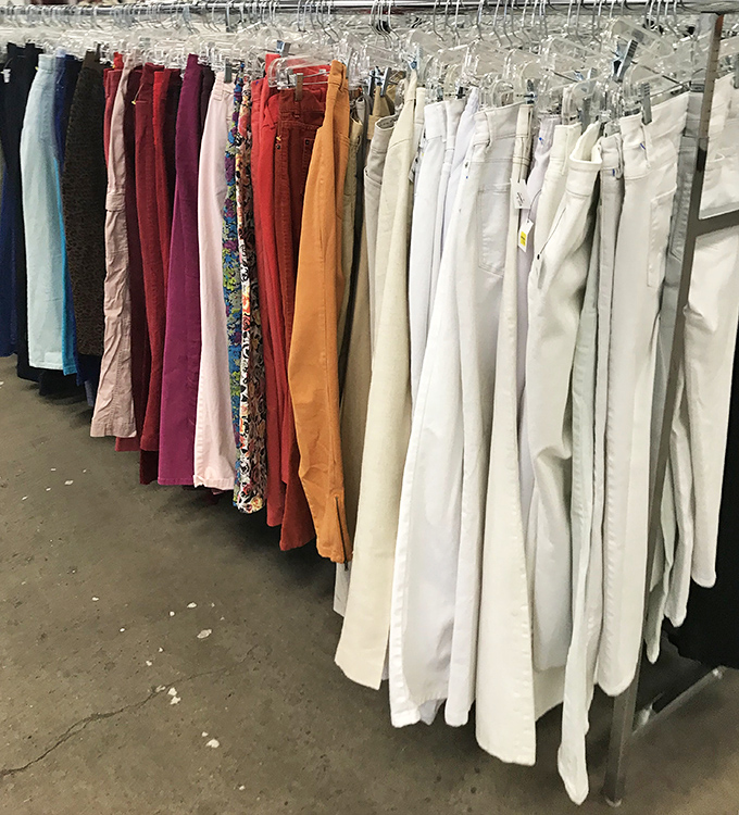 The pants rainbow stretches from fire-engine red to pristine white, with every shade between ready for your wardrobe revolution.