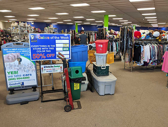 Color-coded savings alert! The "Colors of the Week" system rewards savvy shoppers who know which tags mean deeper discounts.