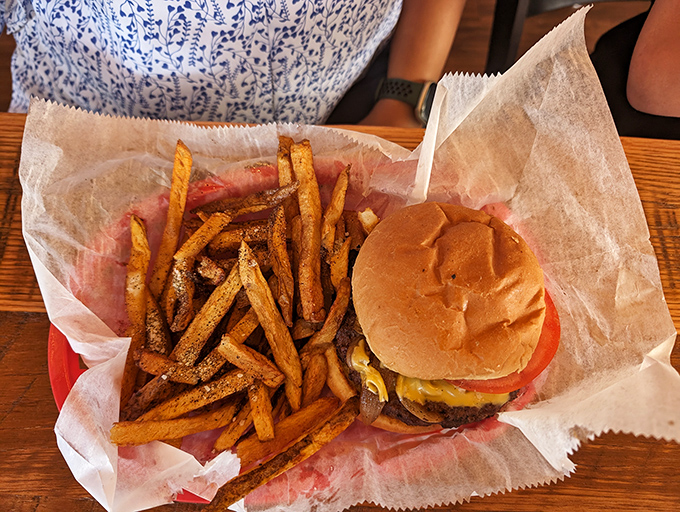 The burger-and-fries combo that reminds you why America's culinary contribution to the world shouldn't be underestimated&mdash;especially when executed with this level of care.