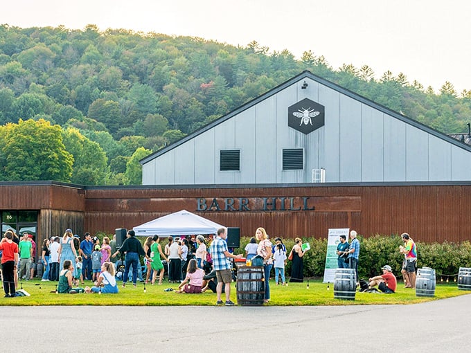 Barr Hill's gathering space proves that craft beverages taste better with mountains in the background and good company in the foreground.