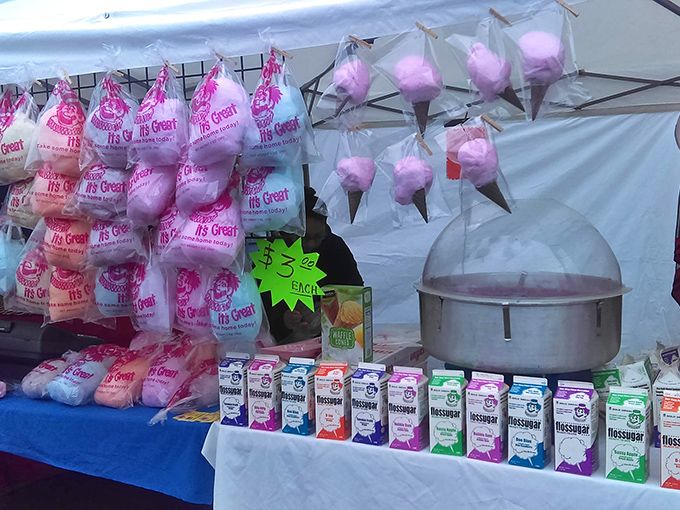 Sugar cloud nirvana! These cotton candy bags hang like sweet, pastel dreams, promising a moment of childhood joy regardless of your actual age.