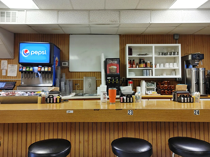 The counter&mdash;where regulars have worn subtle impressions into the stools and the coffee is always just a nod away.