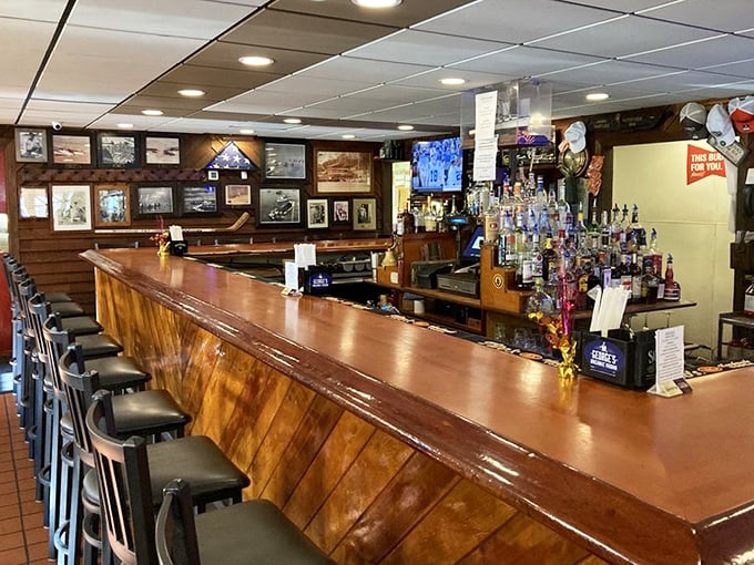 That bar has heard more fish tales than a maritime museum, and served more truth serum to verify them.