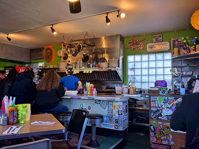 Where breakfast dreams come true. The counter at Golden Harvest is command central for morning magic and afternoon delights.