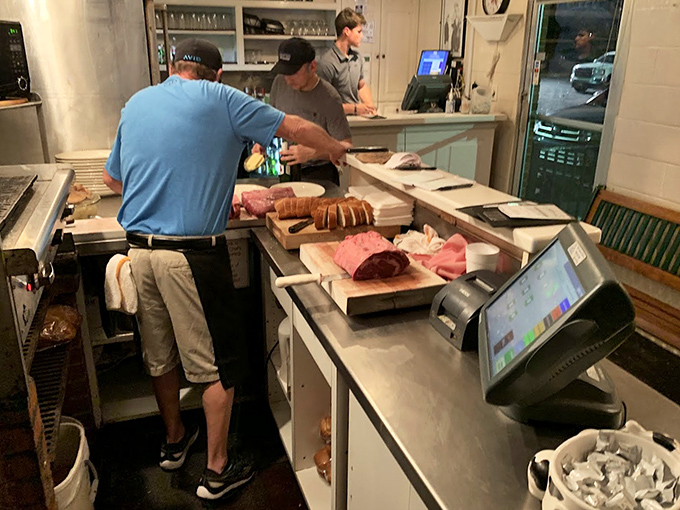 Behind the scenes of beef brilliance. Where skilled hands transform prime cuts into the legendary steaks that keep people coming back.
