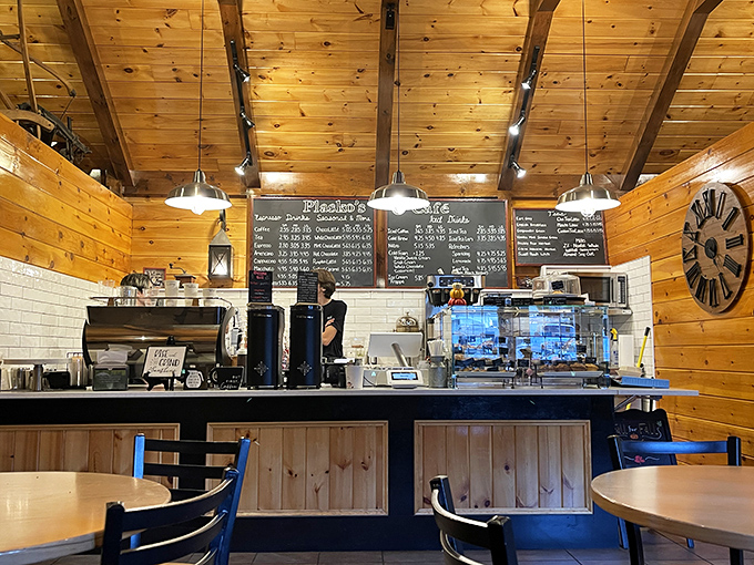 The counter where dreams come true and diets go to die, all under the warm glow of pendant lighting.