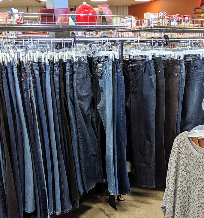 Denim paradise where jeans get their second wind. From ranch work to date night, there's a previously-loved pair waiting for you.