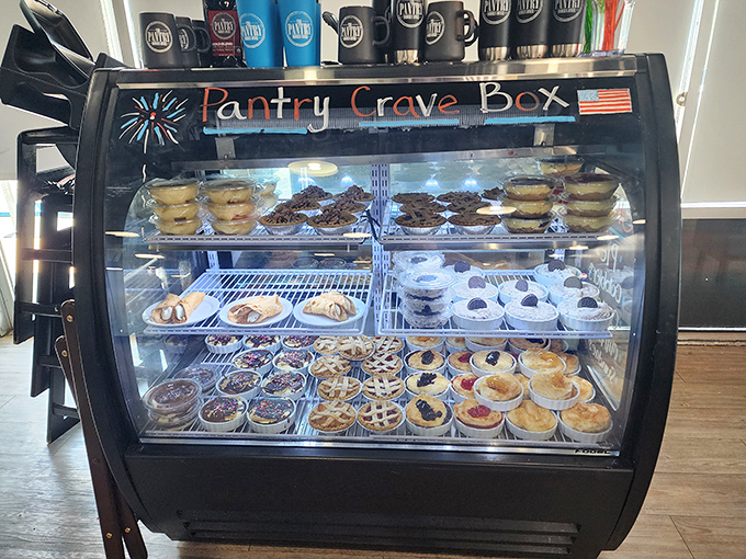 The dessert case&mdash;or as I call it, "the reason diets were meant to be broken." Each sweet treasure beckons with promises of momentary bliss.