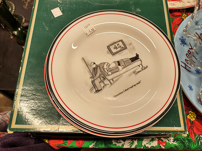 Quirky decorative plates that tell stories. This one seems to understand my relationship with naps on a spiritual level.