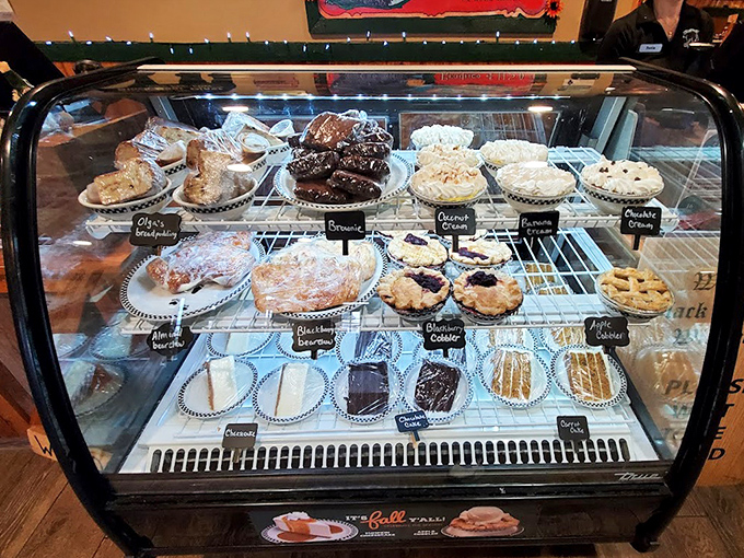 The dessert case&mdash;where willpower goes to die and "I'll just have a bite" becomes the lie you tell yourself.
