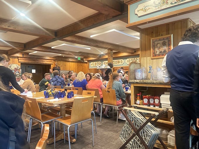 A bustling dining room filled with happy eaters proves that goats on the roof may attract visitors, but it's the food that creates loyal fans.