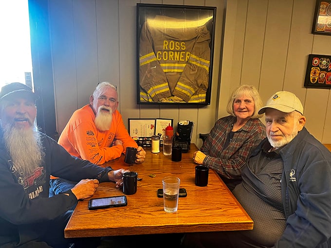 The regulars know this is where Sanford's real conversations happen&mdash;over coffee cups and beneath framed firefighter gear.