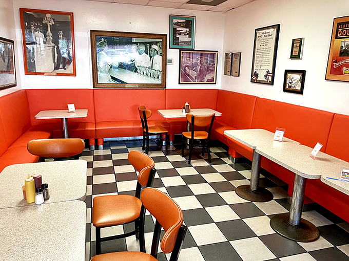 Orange booths that have cradled generations of diners while those checkered floors have witnessed countless first dates and family celebrations.